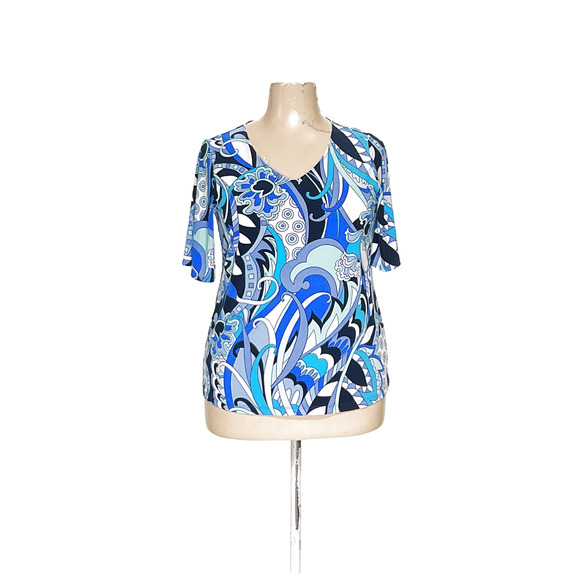 Susan Graver | Tops | Susan Graver Multicolor Blouse Womens L | Poshmark